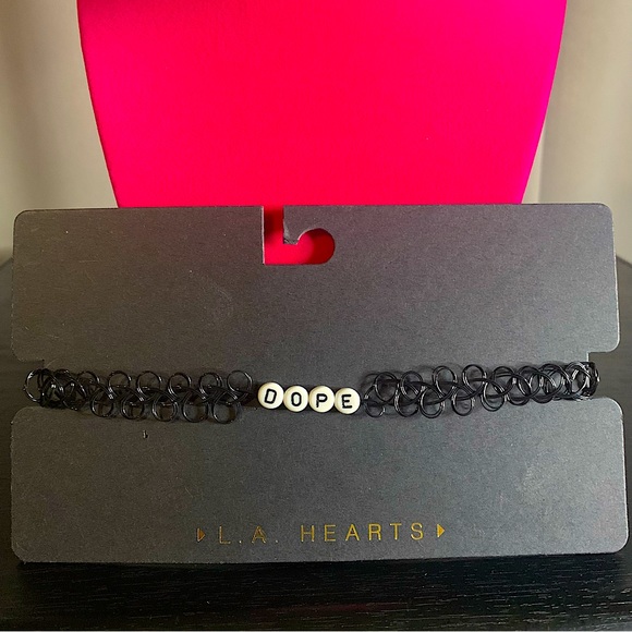 PacSun | Jewelry | Retro La Hearts 9s Dope Letter Bead Tattoo Choker ...